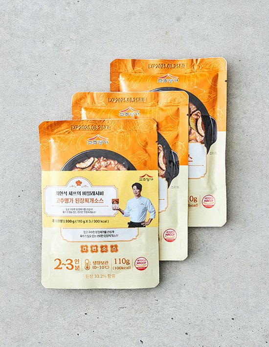 [고추명가] 된장찌개 소스 (110gX3팩) - 마켓컬리